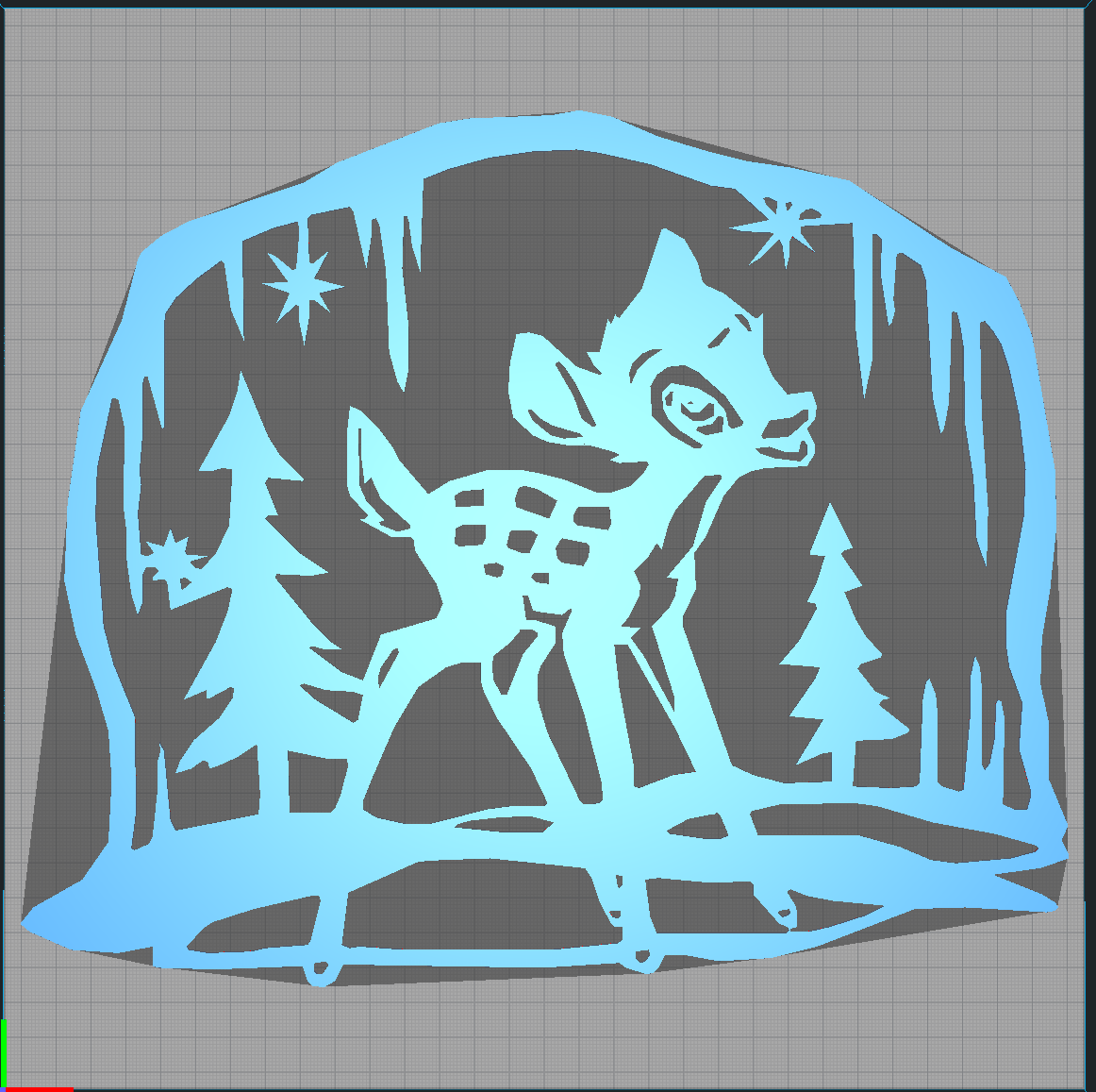 STL file bambi disney 2D・Design to download and 3D print・Cults
