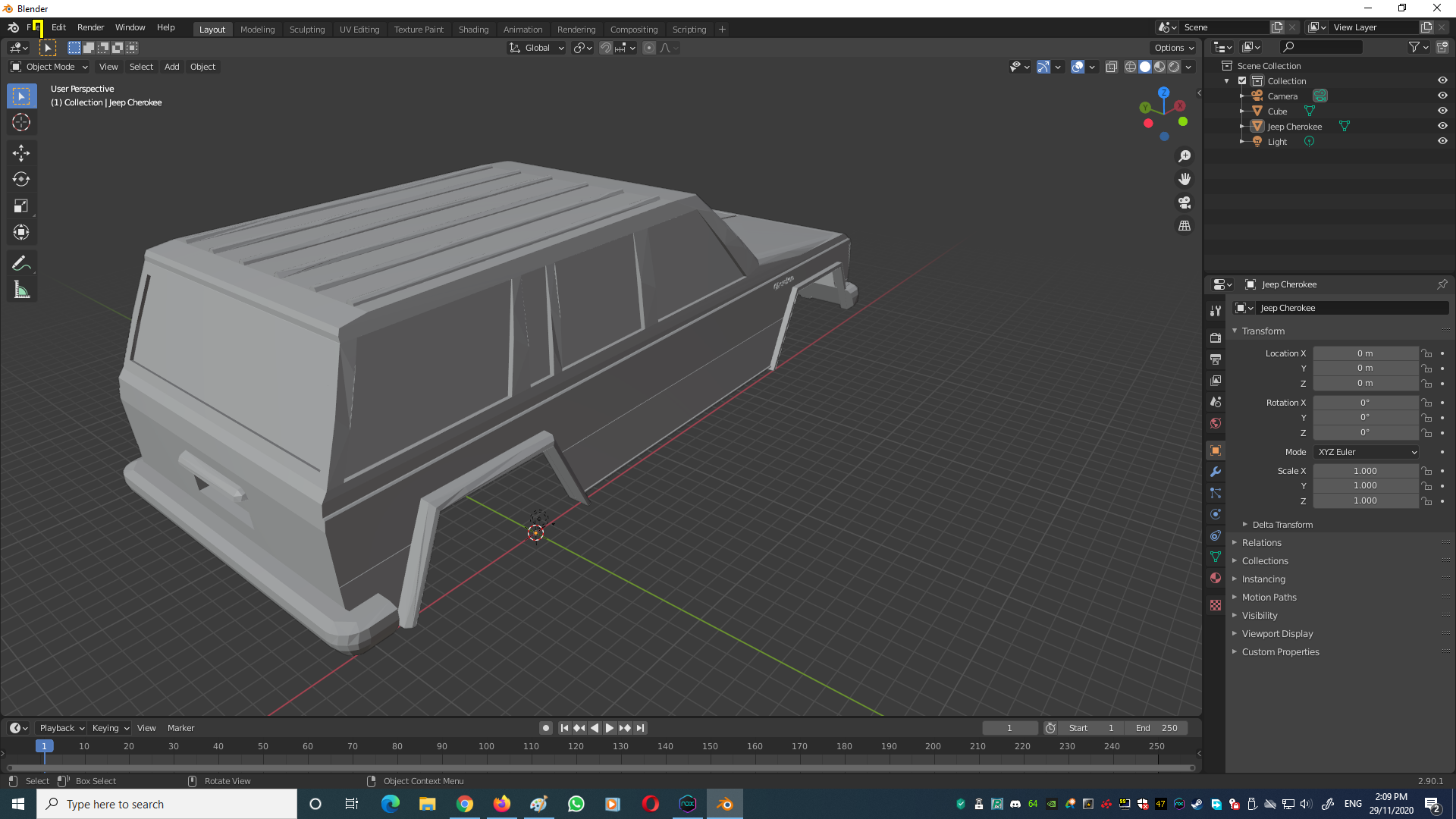 STL file Jeep Cherokee 1990 RC Shell・Template to download and 3D print ...
