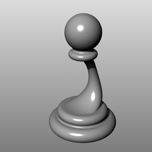 Download free STL Modern Chess Set (low-res): Pawn ・ Cults