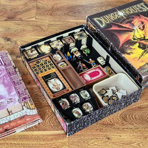 Download free STL file DungeonQuest Board Game Box Insert • 3D print ...