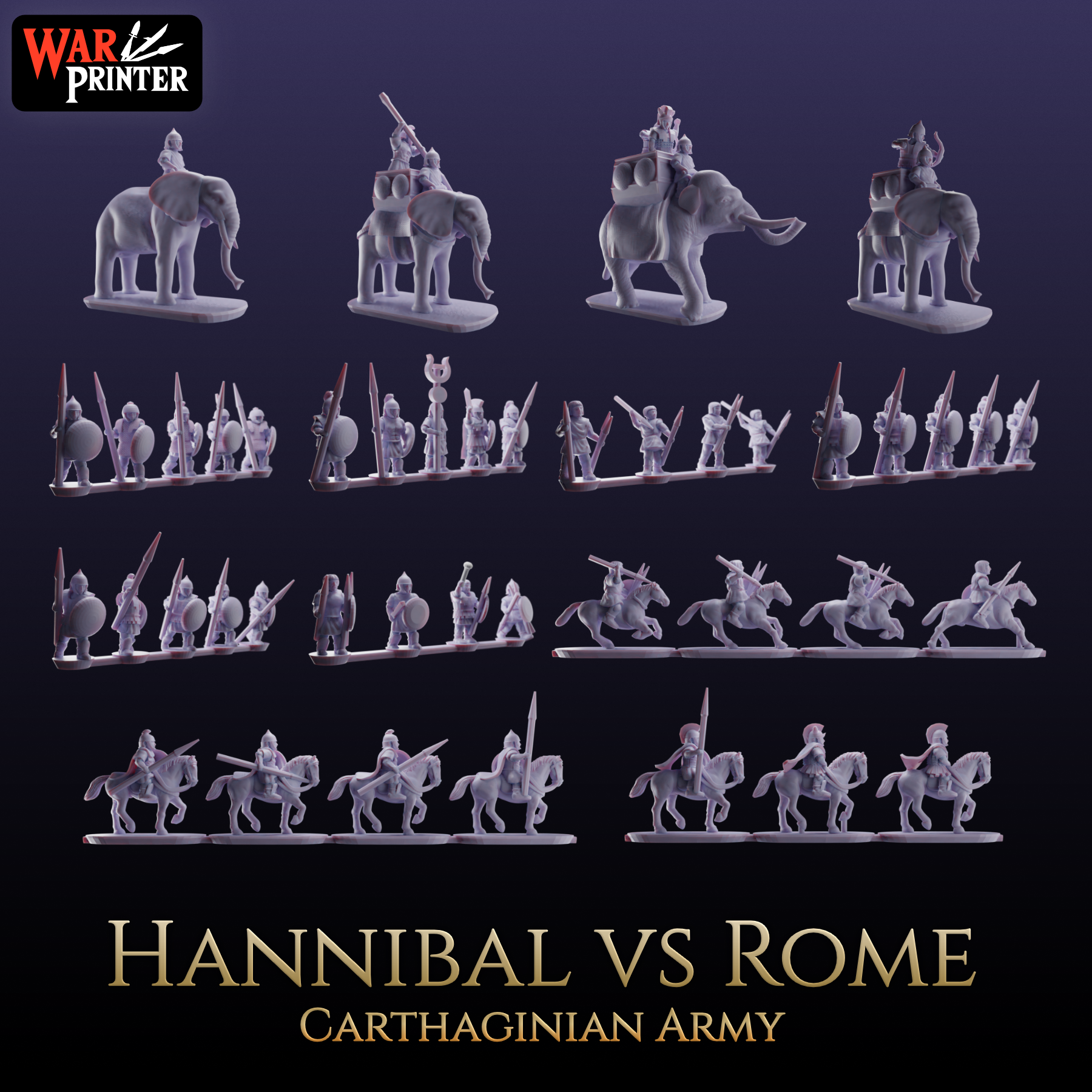 3D file Hannibal vs Rome Complete Range 🎲・3D printable design to ...