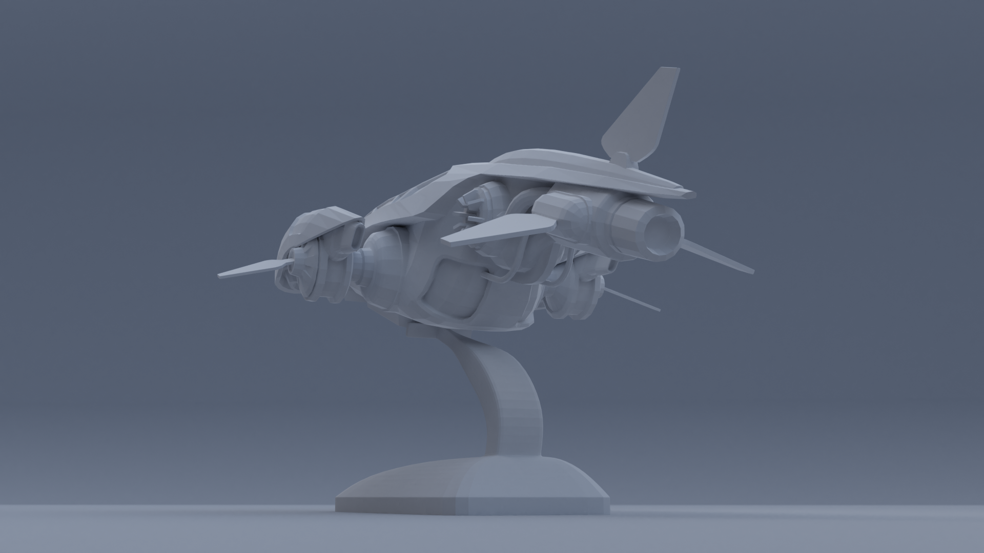 Free STL file Combat SpaceShip・Template to download and 3D print・Cults