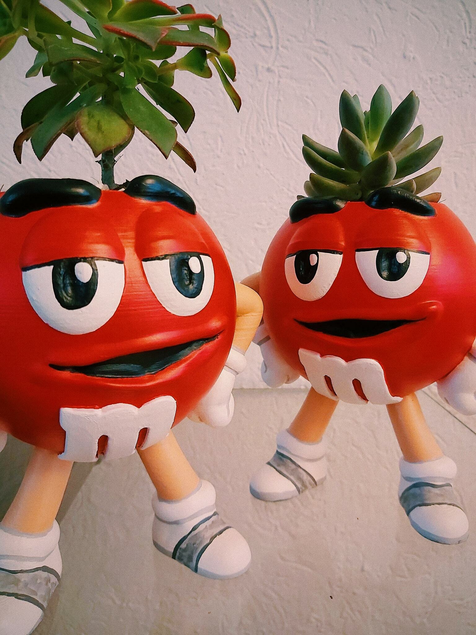 OBJ file MM's M&ms, Mym's Green Red Women's Planter Pot Holder 🪴・3D ...