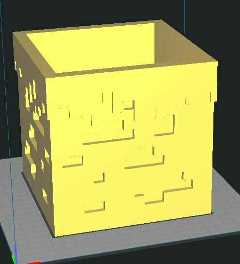 OBJ file Minecraft Cube Planter Pencil Stand・3D print object to ...