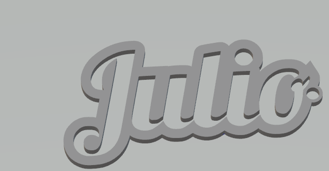 STL-Datei Schlüsselanhänger Julio Name 👽・Design zum Herunterladen und ...
