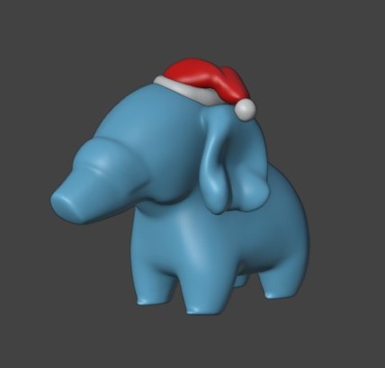 STL file Pokemon Phanpy + ED Christmas・3D printer model to download・Cults