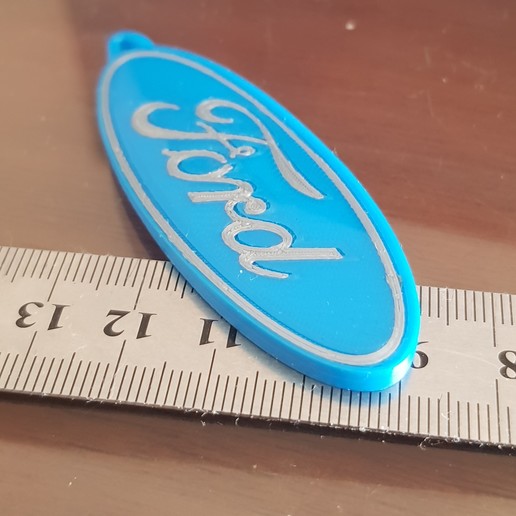 Download STL file Ford Logo and keyring 2 Colours single extruder • 3D ...