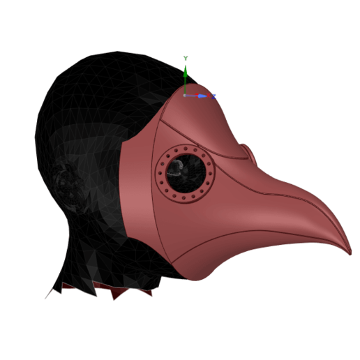 Download STL file real size : Plague doctor mask • 3D printer design ...