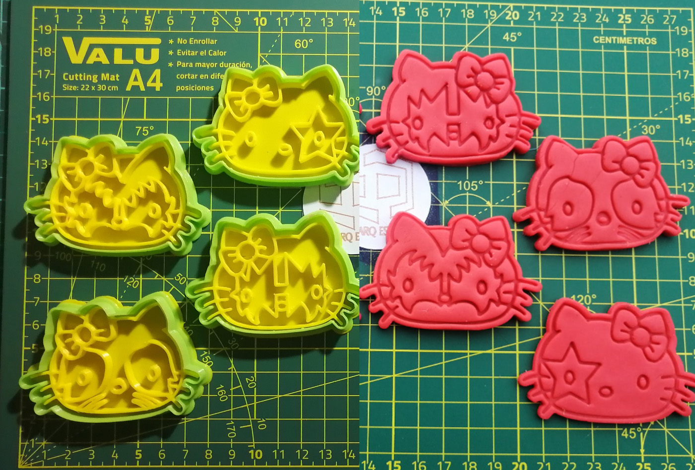 STL file Hello kitty kiss cookie cutter 👋・Model to download and 3D ...