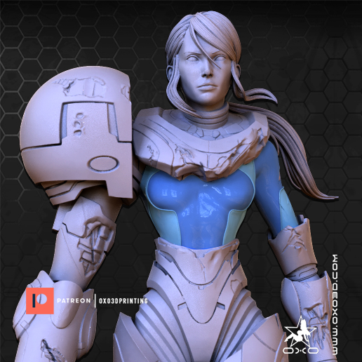 Free 3D file Metroid Dread Samus Aran Damaged Helmet 🪖・3D printing ...