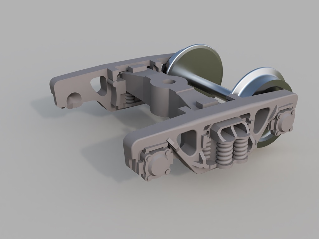 Free STL file Train bogie model 18-100, HO scale 🚆・3D print object to ...