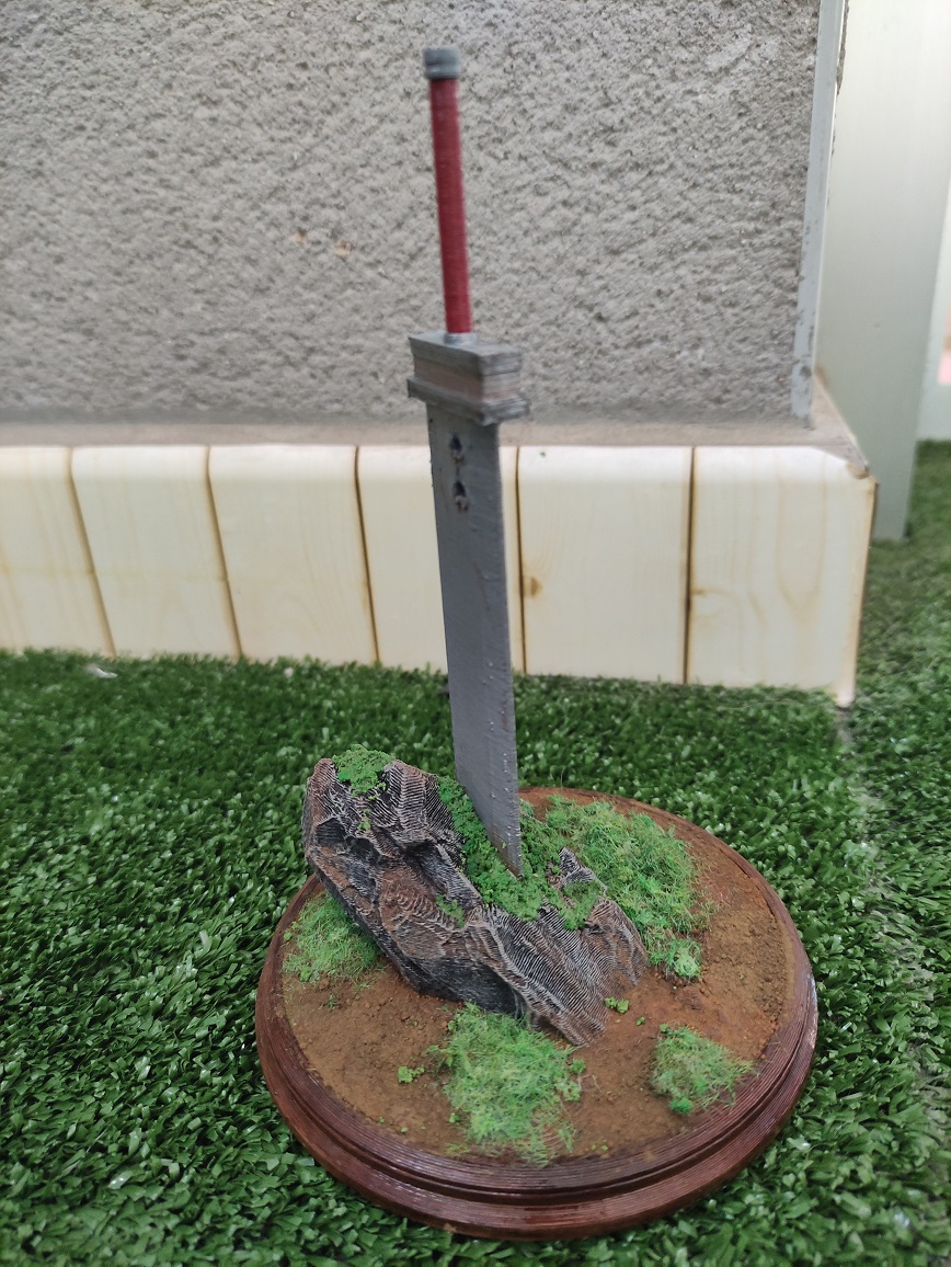 STL file Cloud Sword Diorama・Model to download and 3D print・Cults