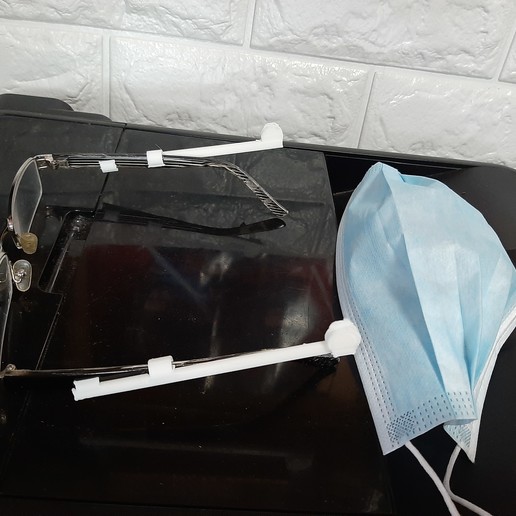 Download STL file Mask holder for eyeglasses • Template to 3D print ・ Cults