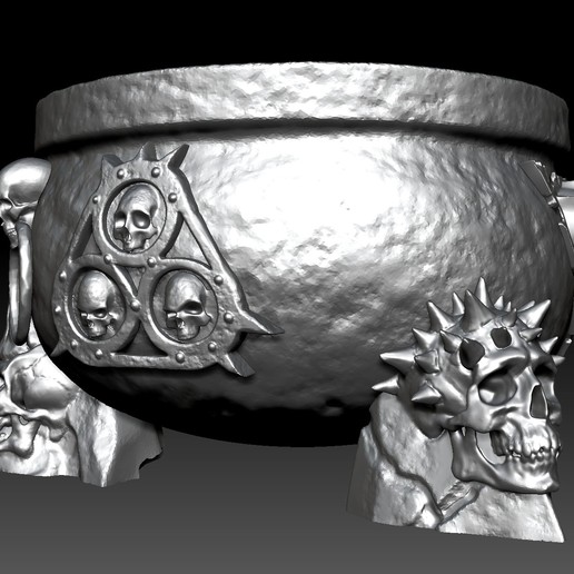 Download STL file Plague deamon cauldron • Template to 3D print ・ Cults