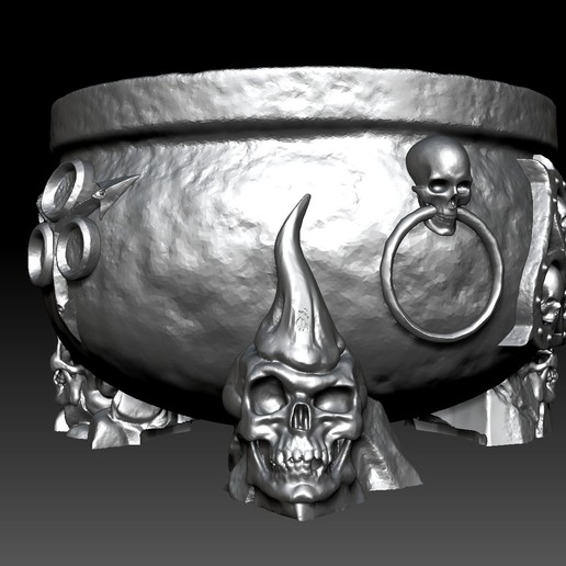Download STL file Plague deamon cauldron • Template to 3D print ・ Cults