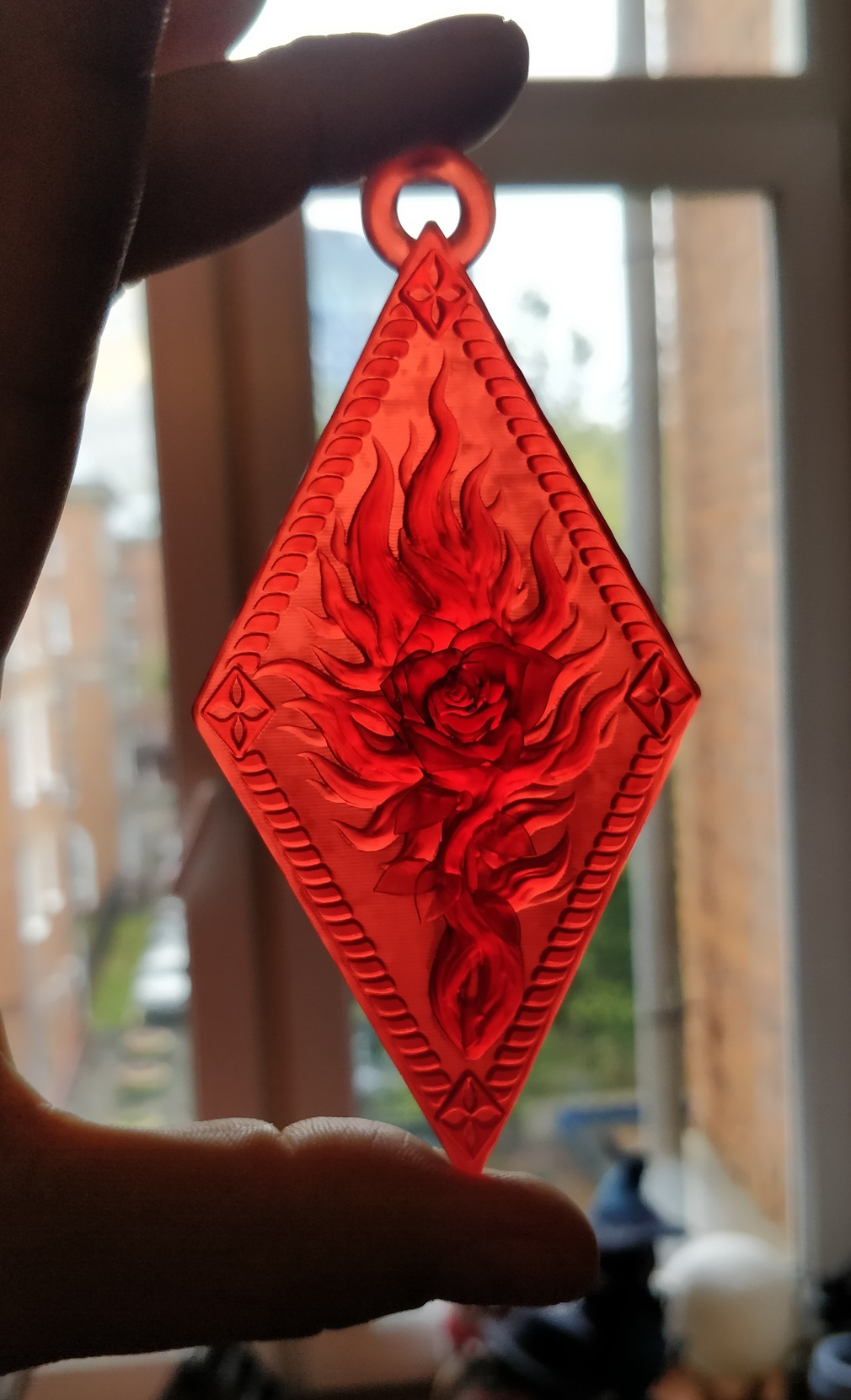 STL file Witcher Order of the Flaming Rose amulet・3D printable design ...