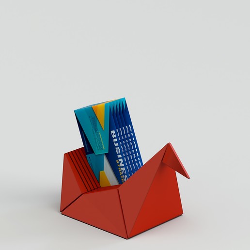Download 3D printer files desk business card holder origami style ・ Cults