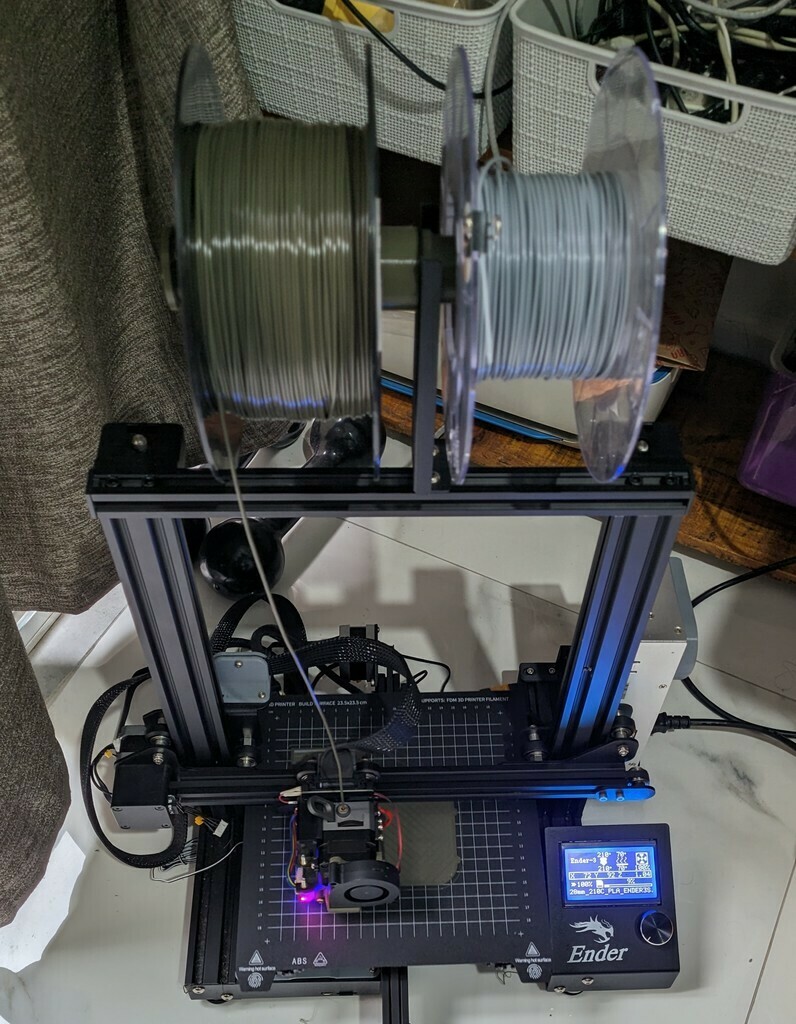 Free 3D file Ender 3 Dual Spool Holder like Prusa 🪢・3D print design to ...
