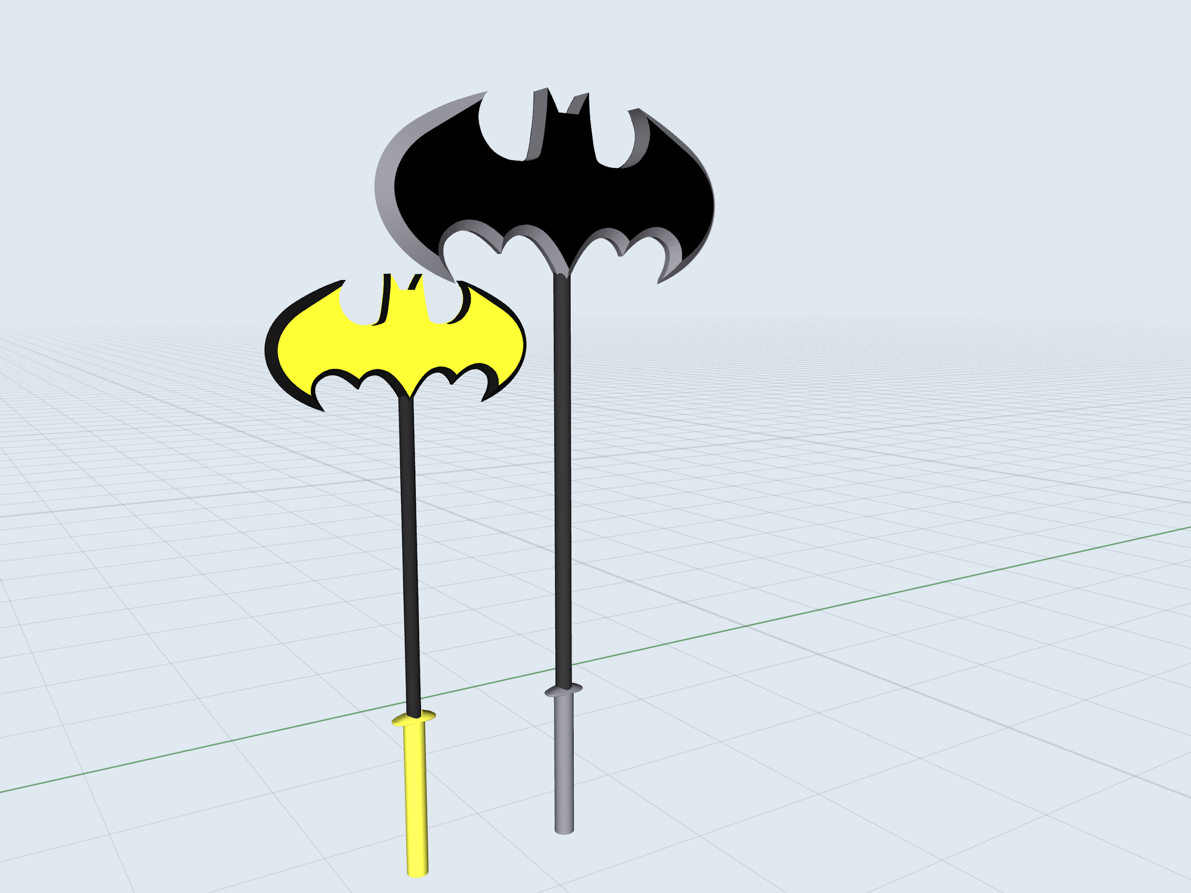 STL file Batman Double Bladed Battle Axe・3D printer design to download ...