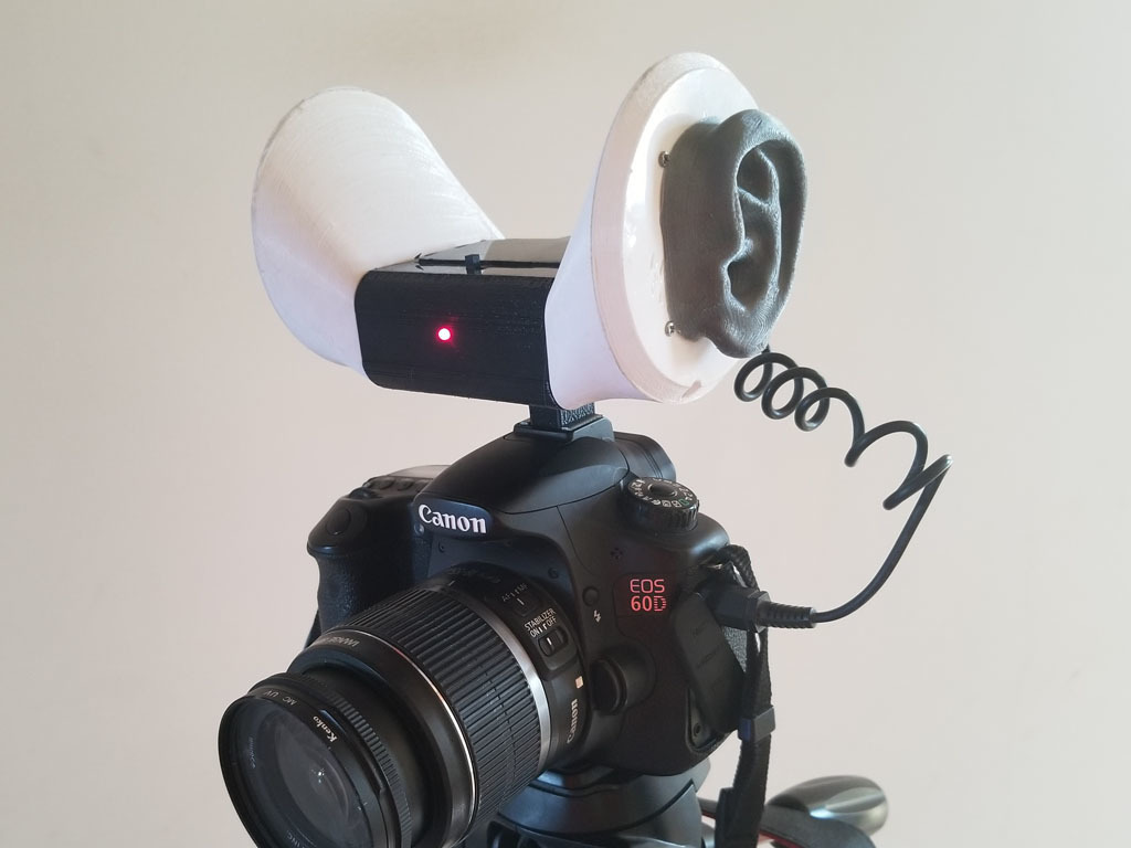 Download free STL file Human ear stereo recording microphone • 3D ...