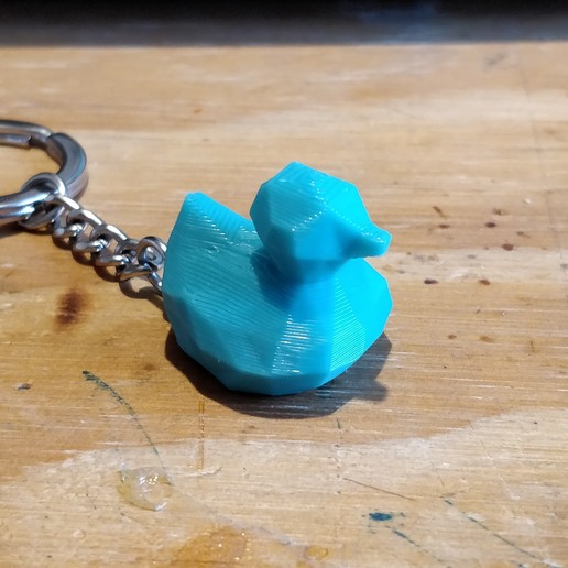 Download free STL file Low Poly Rubber Ducky Keychain • 3D printable ...