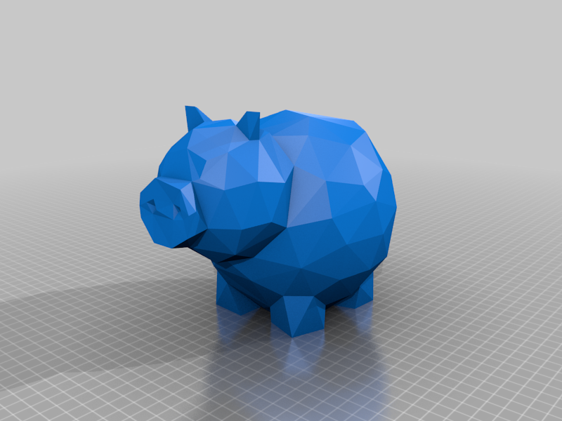 Fichier STL gratuit Low Poly Pig 🐖・Design à télécharger et à imprimer ...