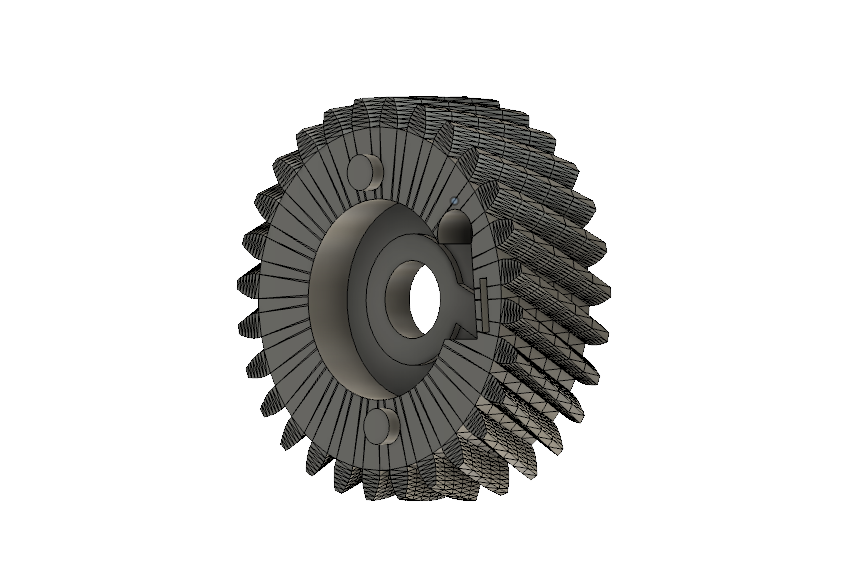 Fichier STL Pignon hélicoïdal tondeuse 28 dents・Modèle à télécharger et ...