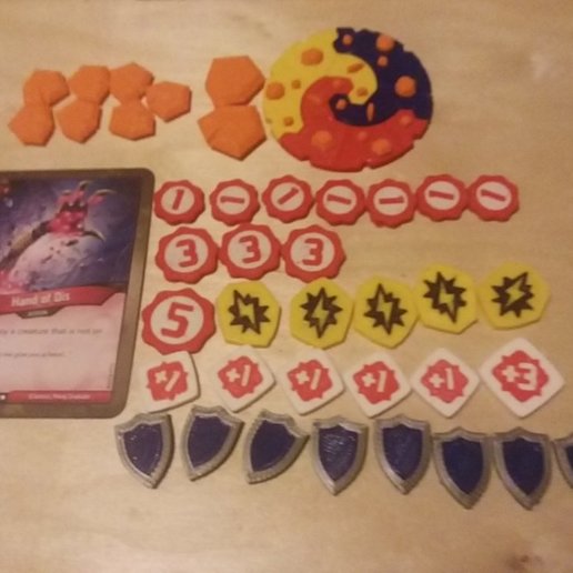 Download free STL file Keyforge tokens in 2 colours • 3D printer object ...