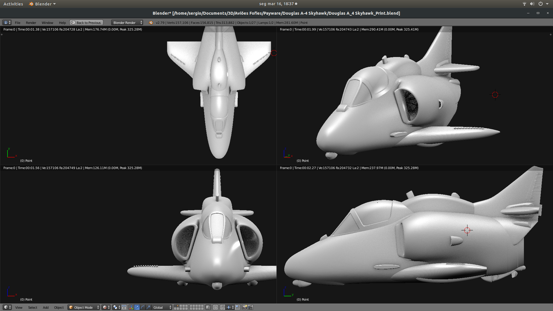 STL file Toy plane - Douglas A-4M Skyhawk 🛩️・3D printable model to ...