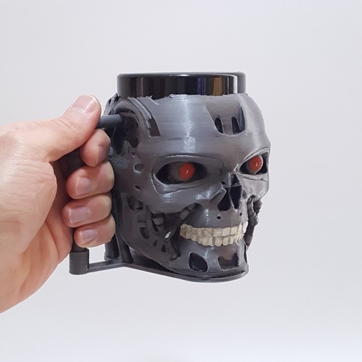 Download STL file Children's Mug - T800 Terminator • 3D print template ...