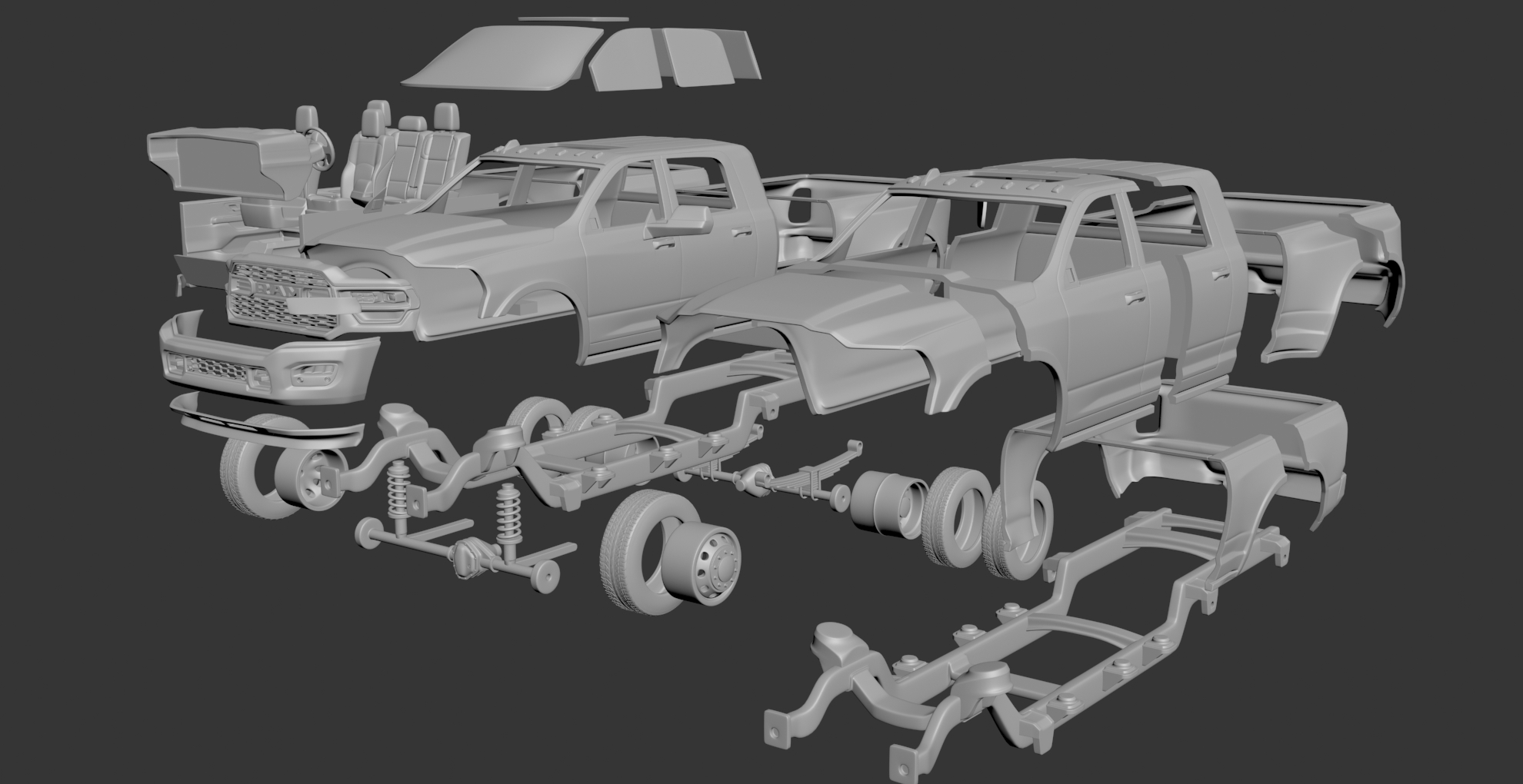 3D file Dodge Ram 3500 Mega Cab 🐏・3D printable design to download・Cults