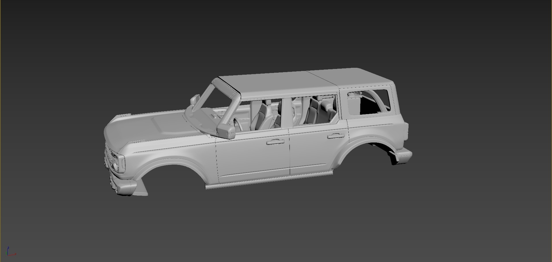 Download STL file Ford Bronco 2021 Body For Print • 3D printer model ...