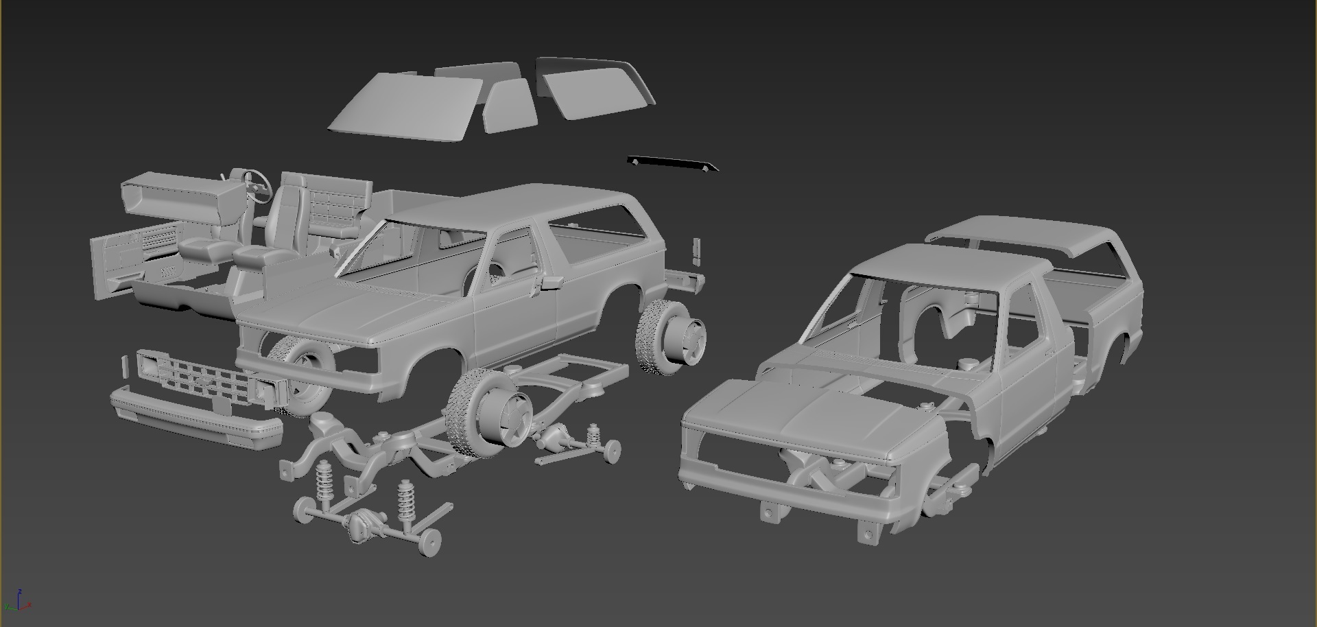 3D file Chevrolet Blazer S10 1984 🚙・3D printing design to download・Cults
