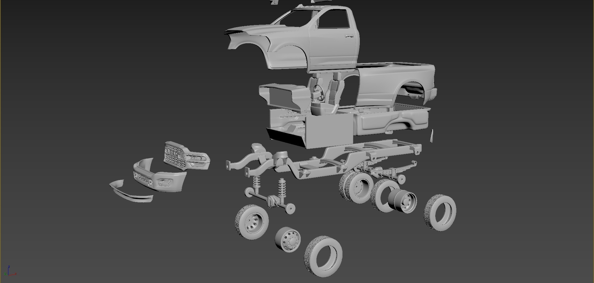 3D file Dodge Ram 3500 2020 Regular Cab・3D printer model to download・Cults