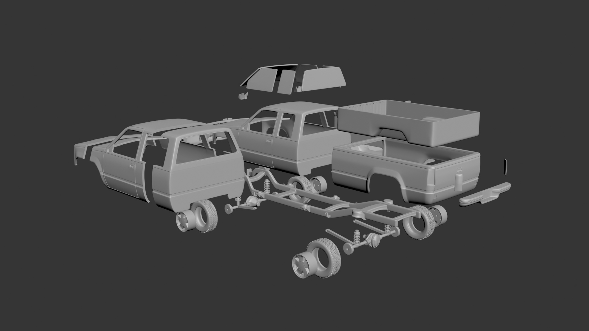 3D file Chevrolet C-K 4th Gen Extended Cab 🚙・3D print model to download ...