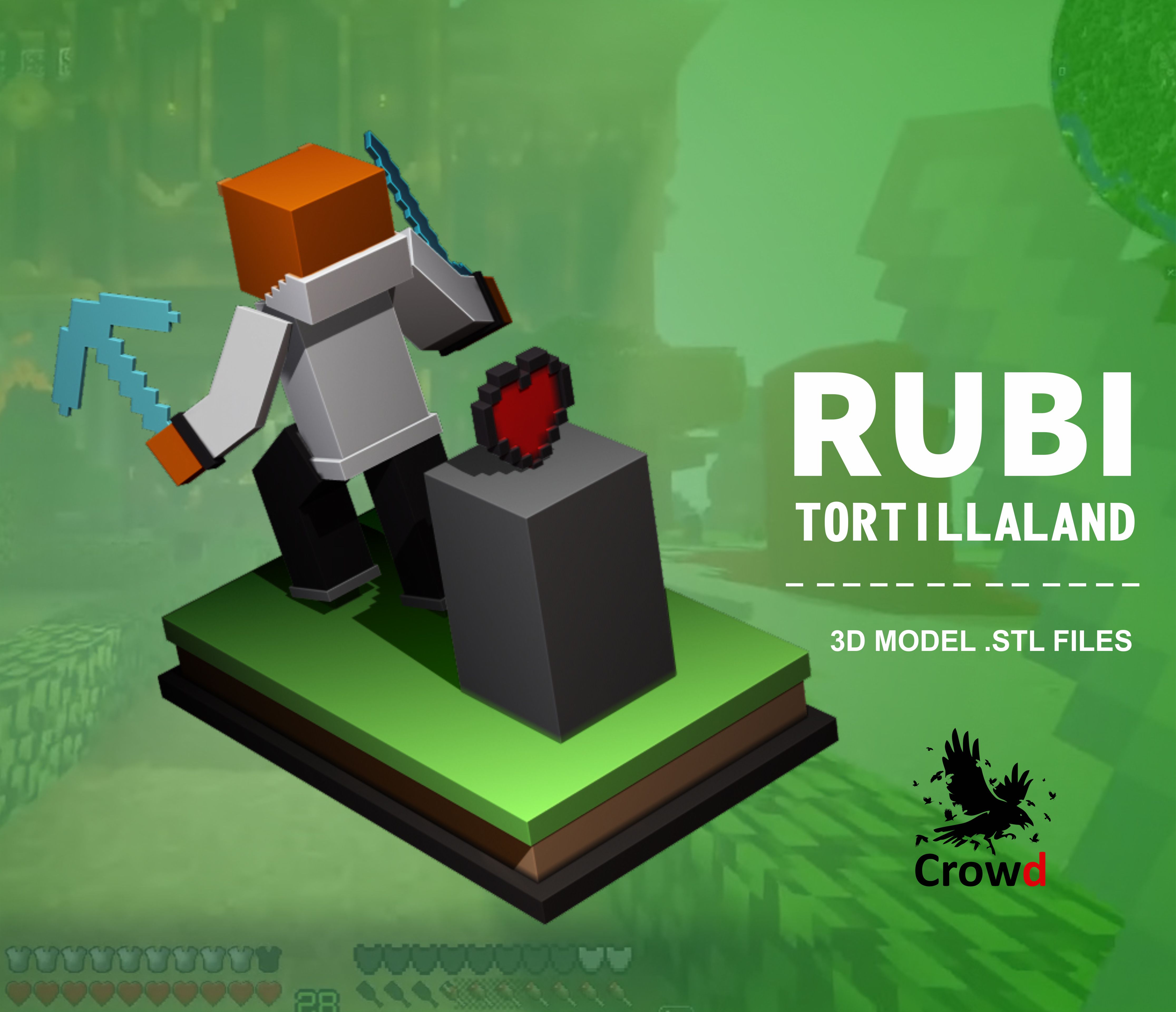 STL file Rubi tortillaland Rubius minecraft・Model to download and 3D ...