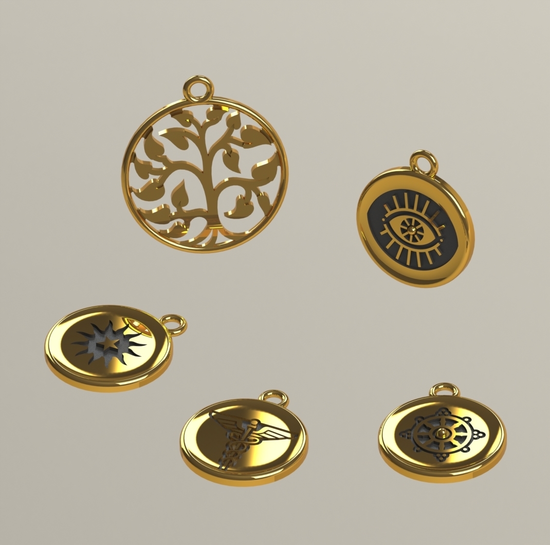 STL file AMULETS ☸️・3D printable design to download・Cults