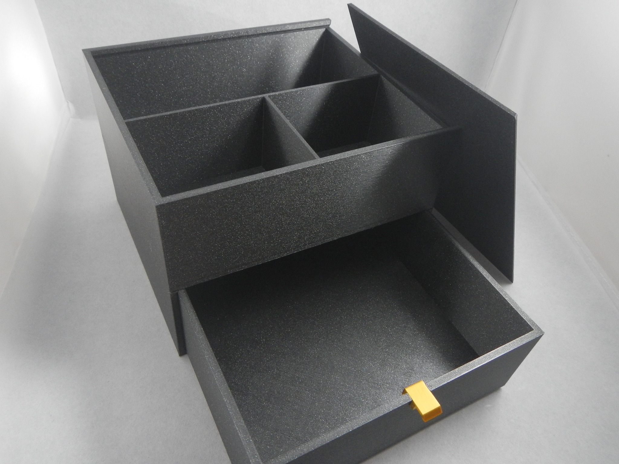 STL file Jewellery box with drawer and sliding top cover・3D printing ...
