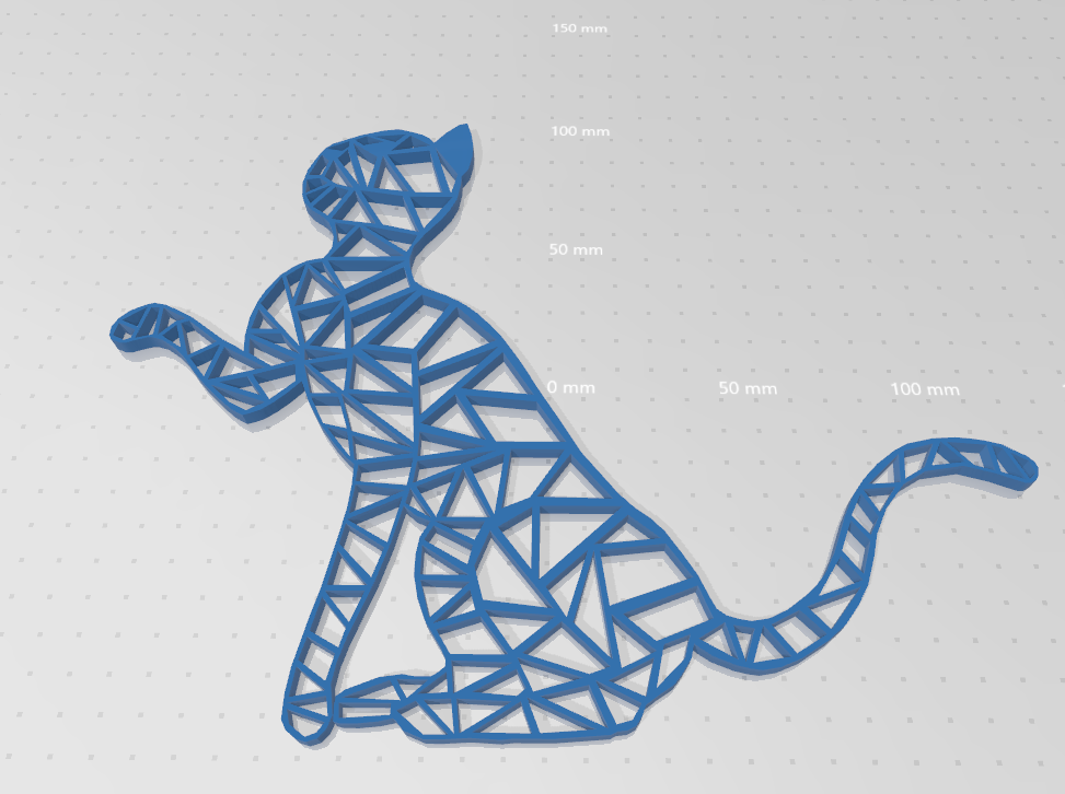 STL file Sitting 2d cat・3D printing template to download・Cults