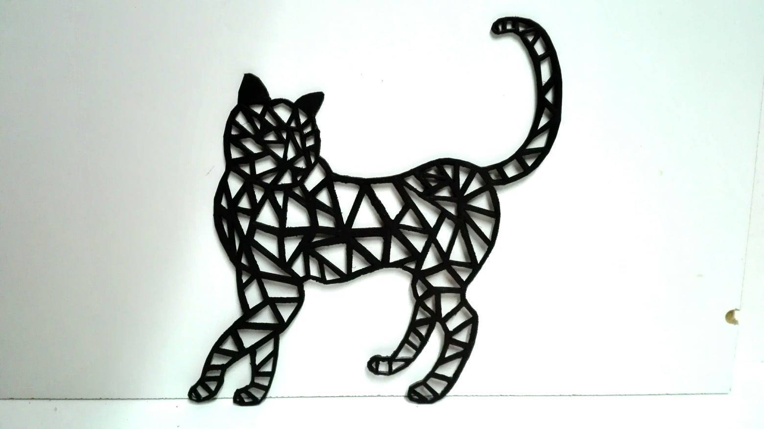 Fichier STL Chat 2d 🐱・Objet imprimable en 3D à télécharger・Cults