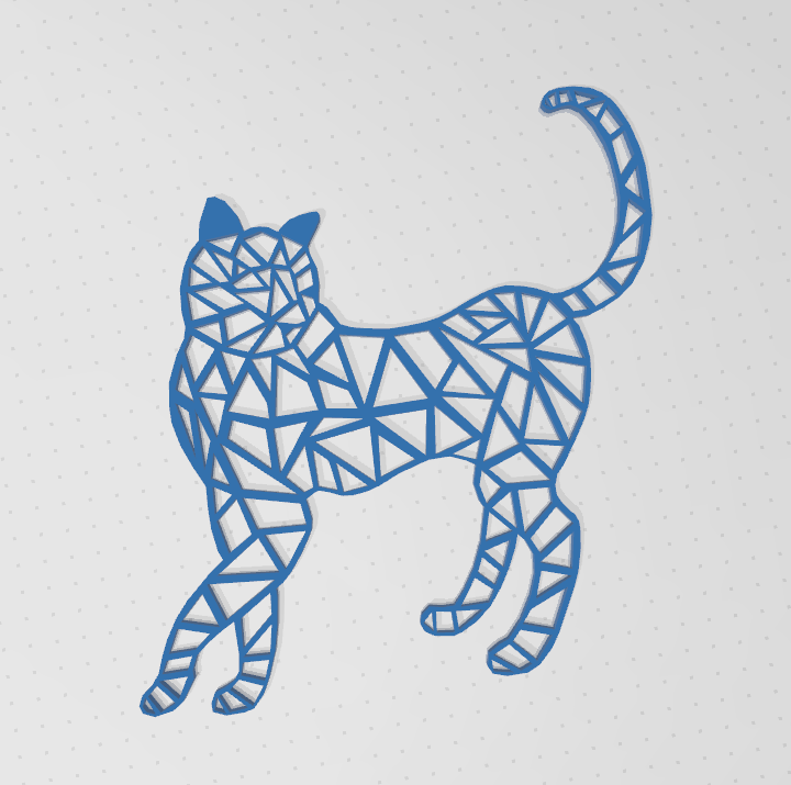 Fichier STL Chat 2d 🐱・Objet imprimable en 3D à télécharger・Cults