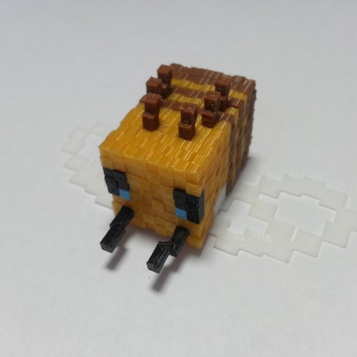 Download STL file Minecraft Bee • 3D printer model ・ Cults