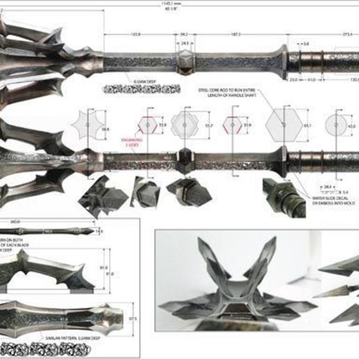 Download 3D printer designs Mace of Sauron ・ Cults