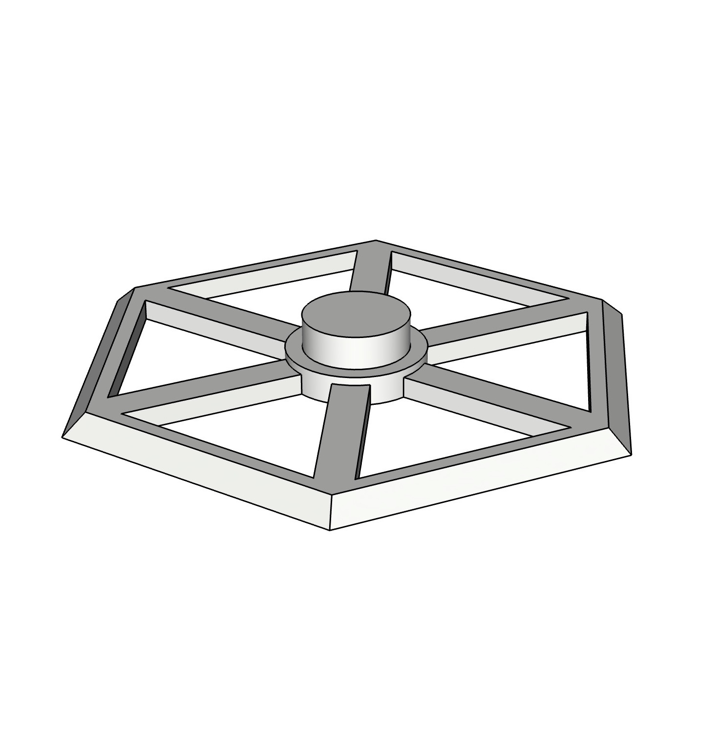 STL file “Snowflake Crystal” Rotating Fruit bowl spinning with ball ...