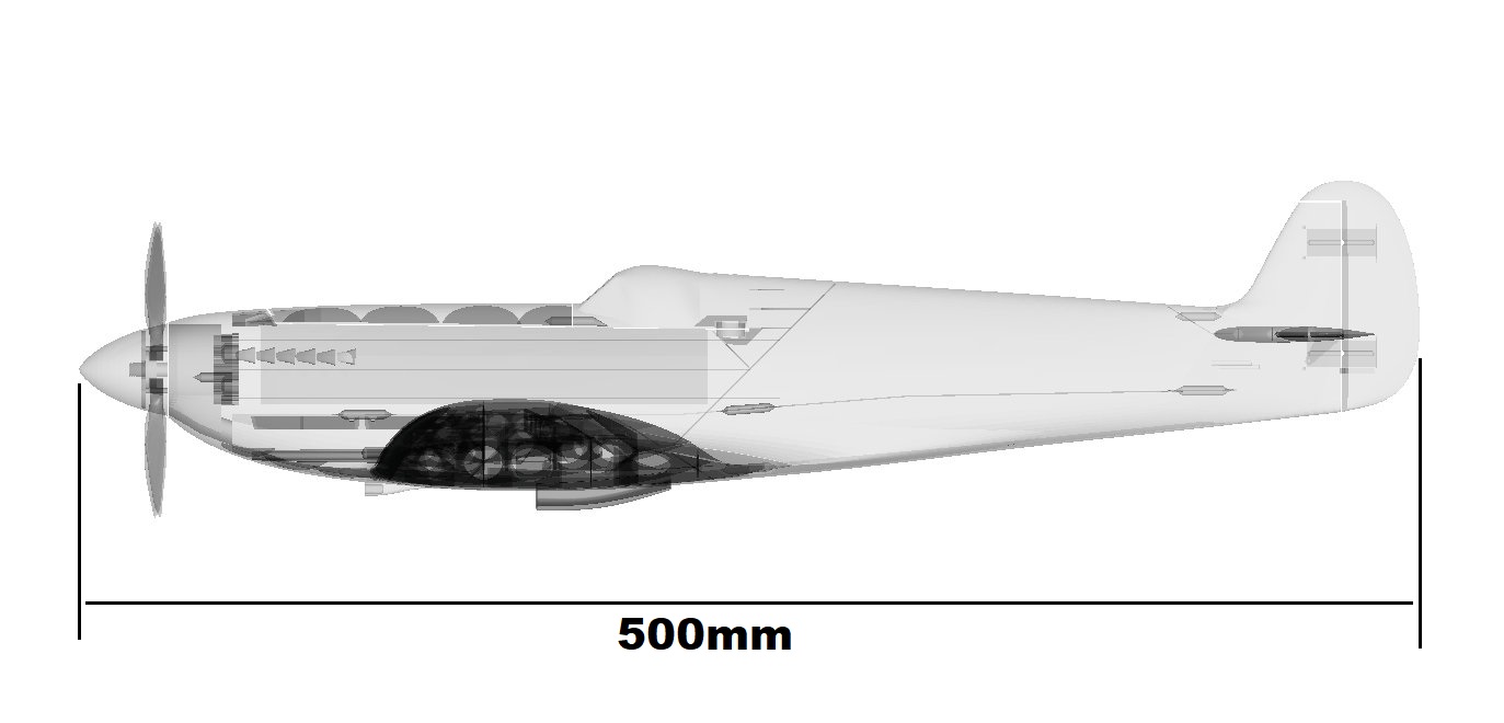 3D file Supermarine Spitire Mk IX 600mm v3 🛩️・3D printing model to ...