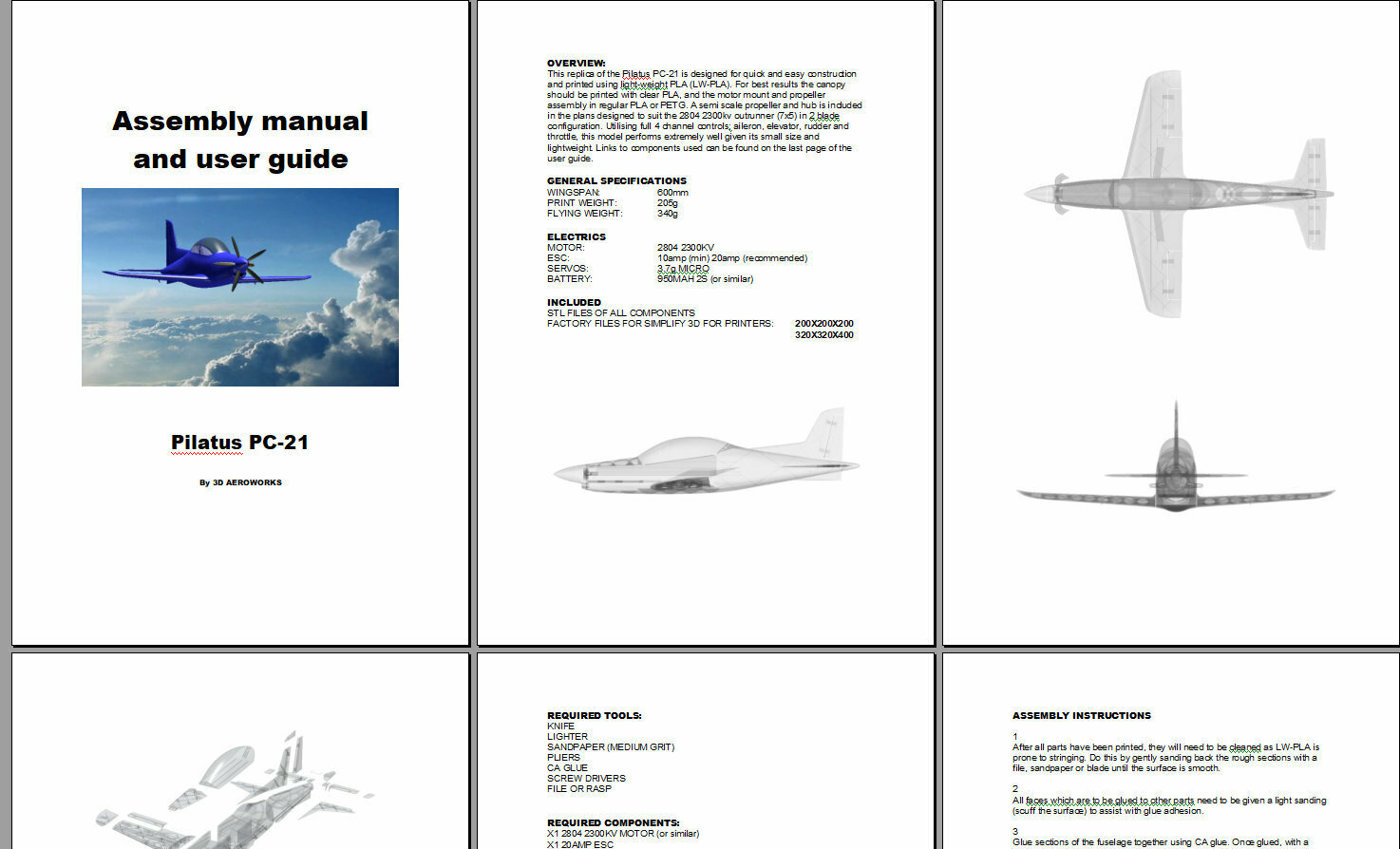3D file PILATUS PC-21 600mm 🎛️・3D printing idea to download・Cults