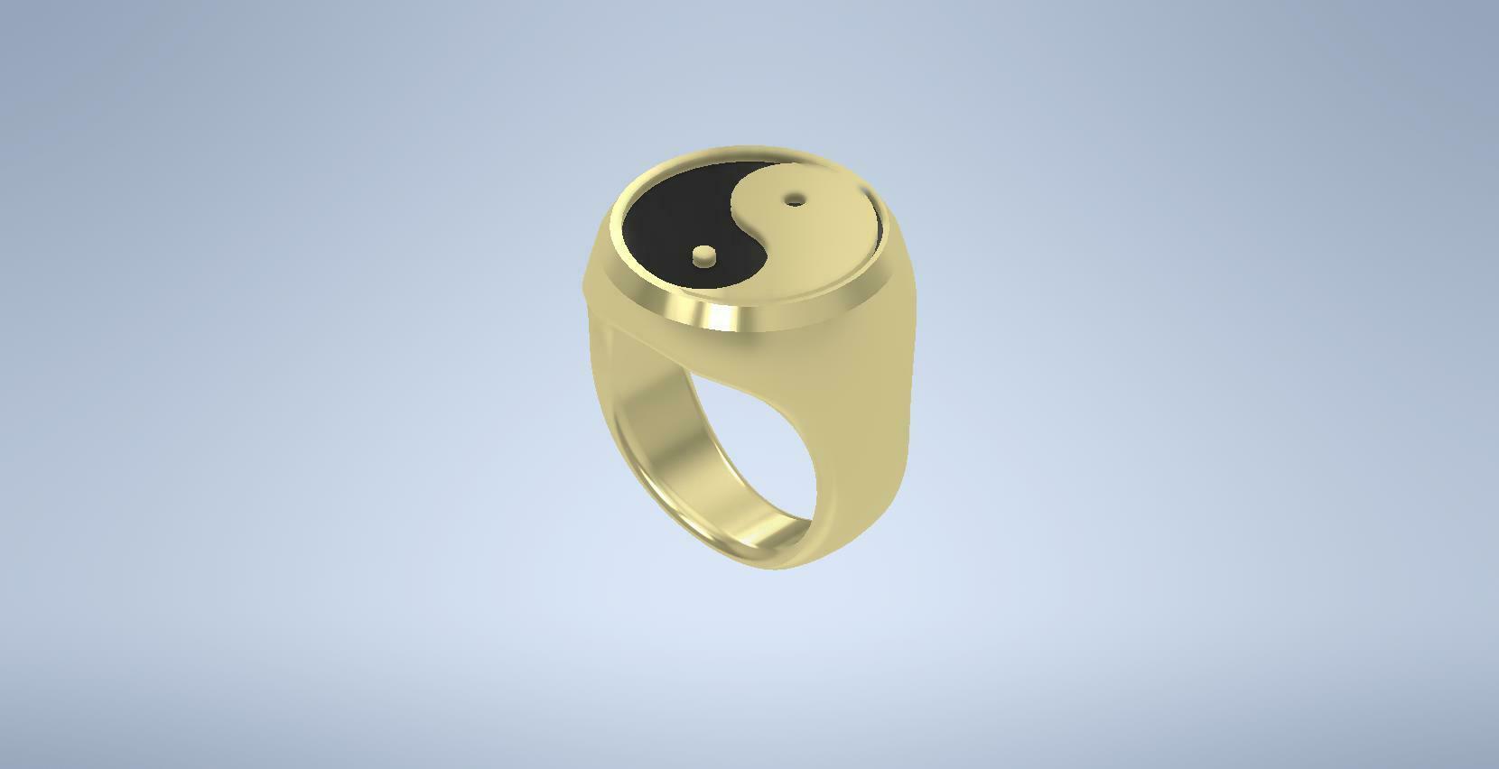 Free STL file yin yang ring 1・3D printing template to download・Cults