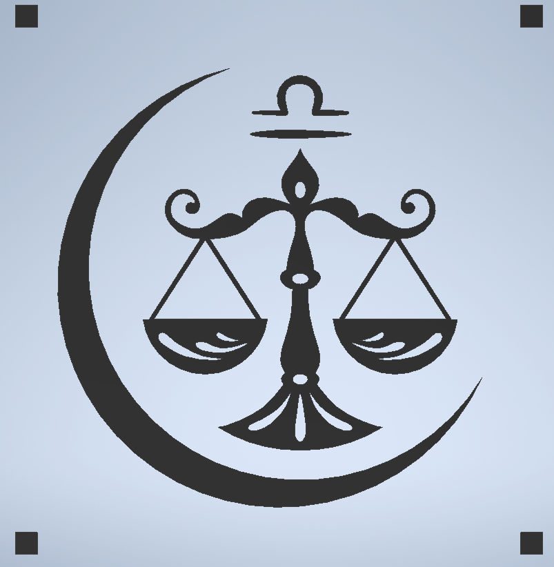 Бесплатный STL файл libra Zodiac sign stencil / 2 color print・Объект ...