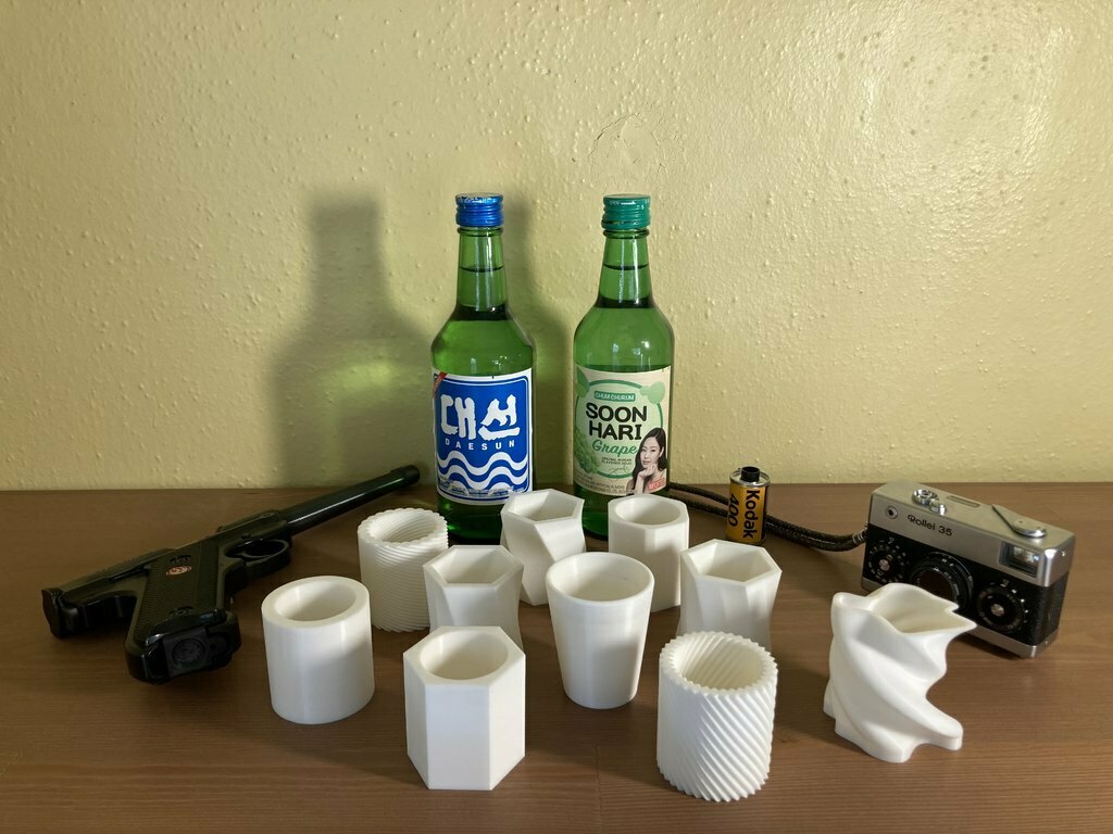 3D-Datei Schnapsglas - Zehn Designs 🍽️ kostenlos・3D-druckbare Vorlage ...