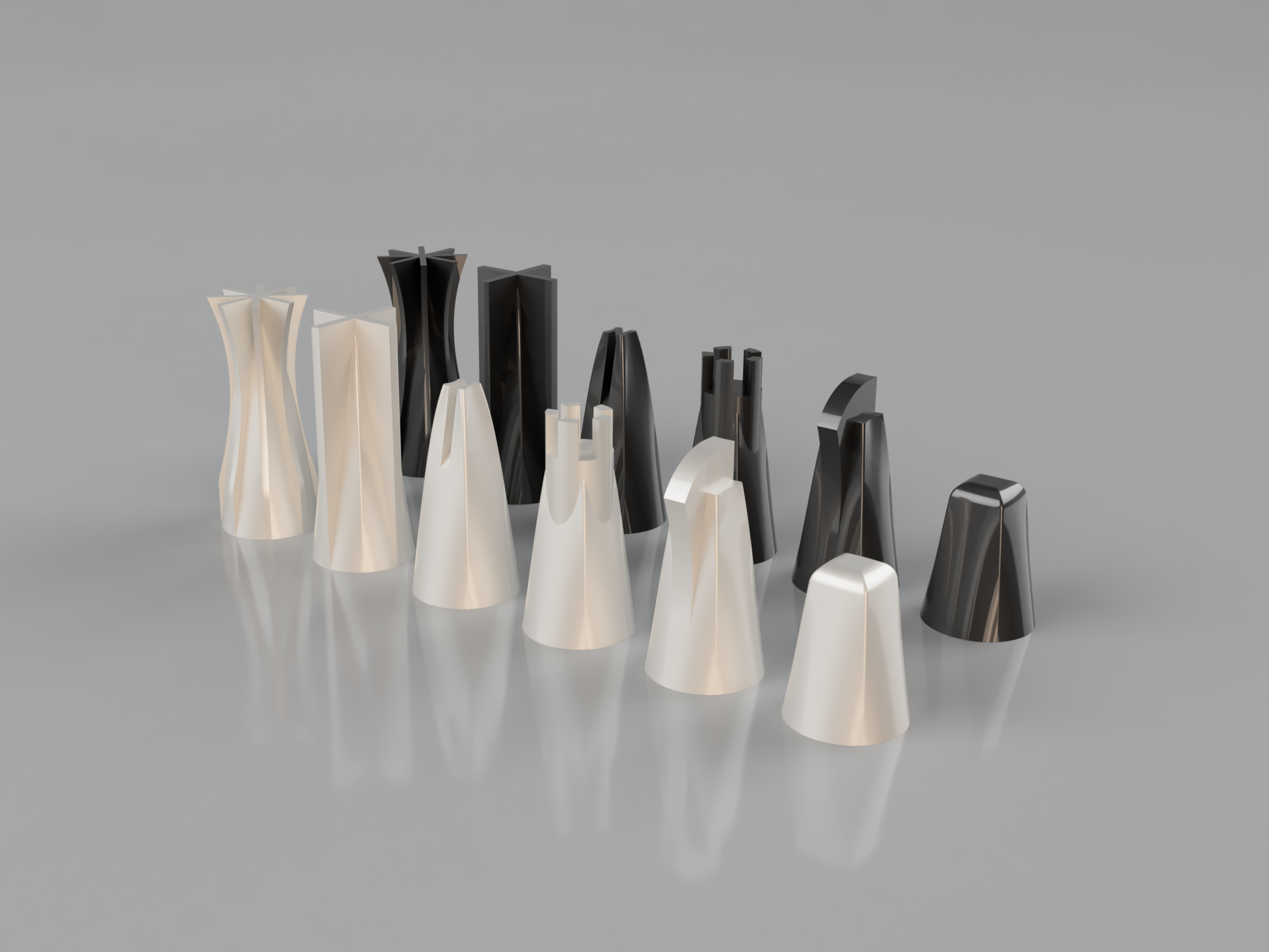 Free STL file Modern Contemporary Chess Set ♟️・3D printable model to ...